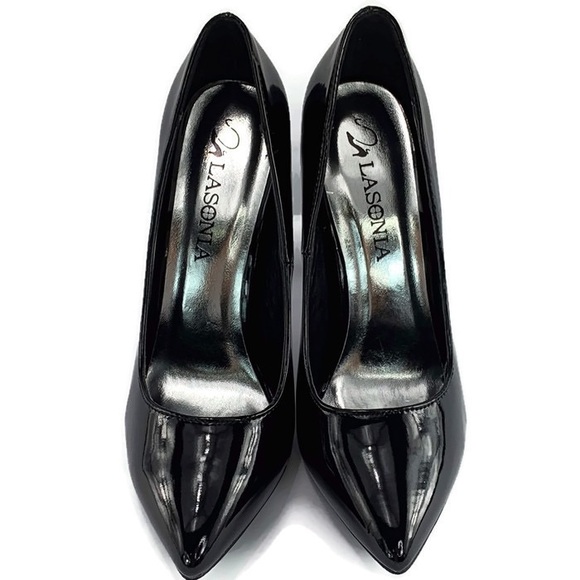 Lasonia | Shoes | Lasonia Black Patent Heels | Poshmark
